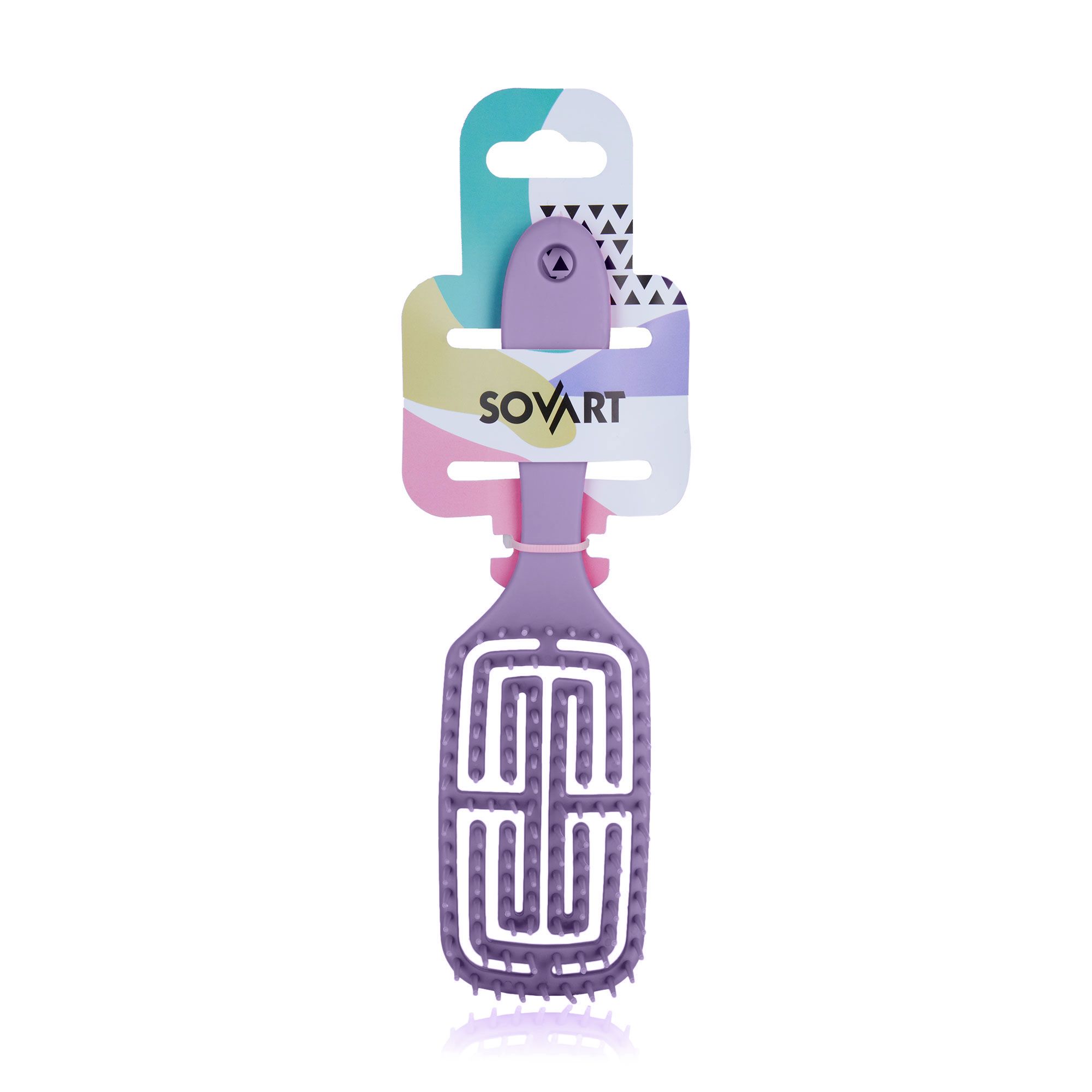 Массажная щетка для волос Sovart Лабиринт, с ручкой, фиолетовая, 1 шт - купить на EVA.UA ...