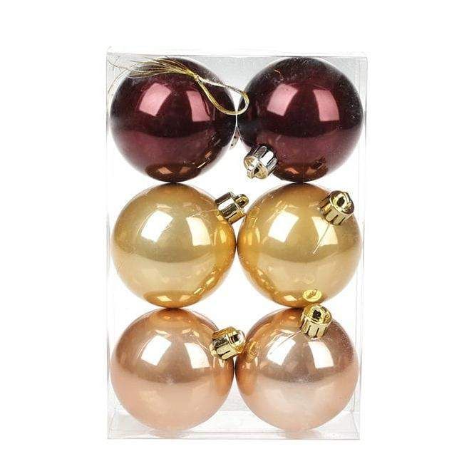 Набір пластикових новорічних кульок Flora 6 шт. D-6 см (12021) (1001195) — купить на EVA.UA ...