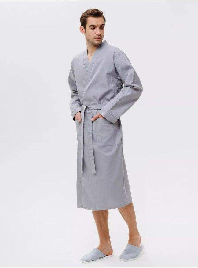 Банный мужской халат для бассейна Серый S (ВК4400В-4) (1002609 ...
