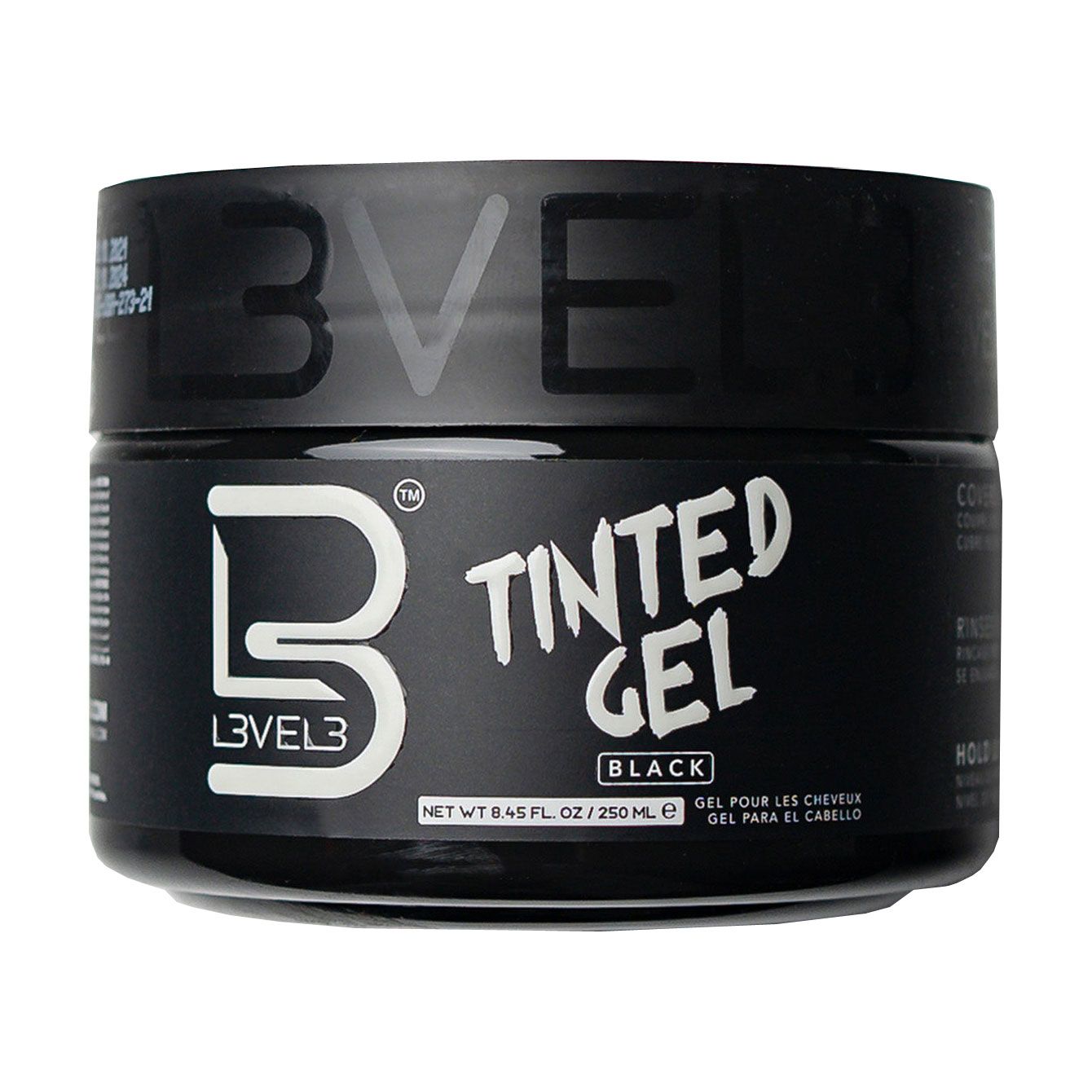 Гель-тінт для укладання волосся Level3 Tinted Gel Black чорний, сильної ...