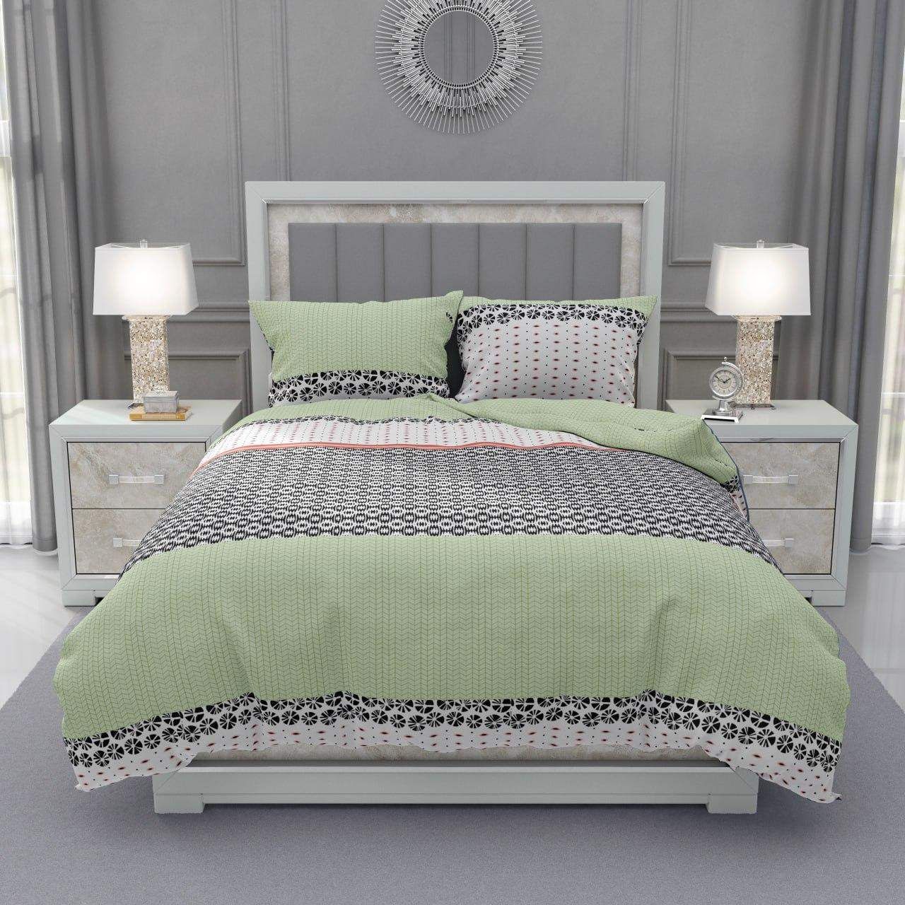 Микрофибровое постельное белье с принтом Двуспальный 180x210 см ...