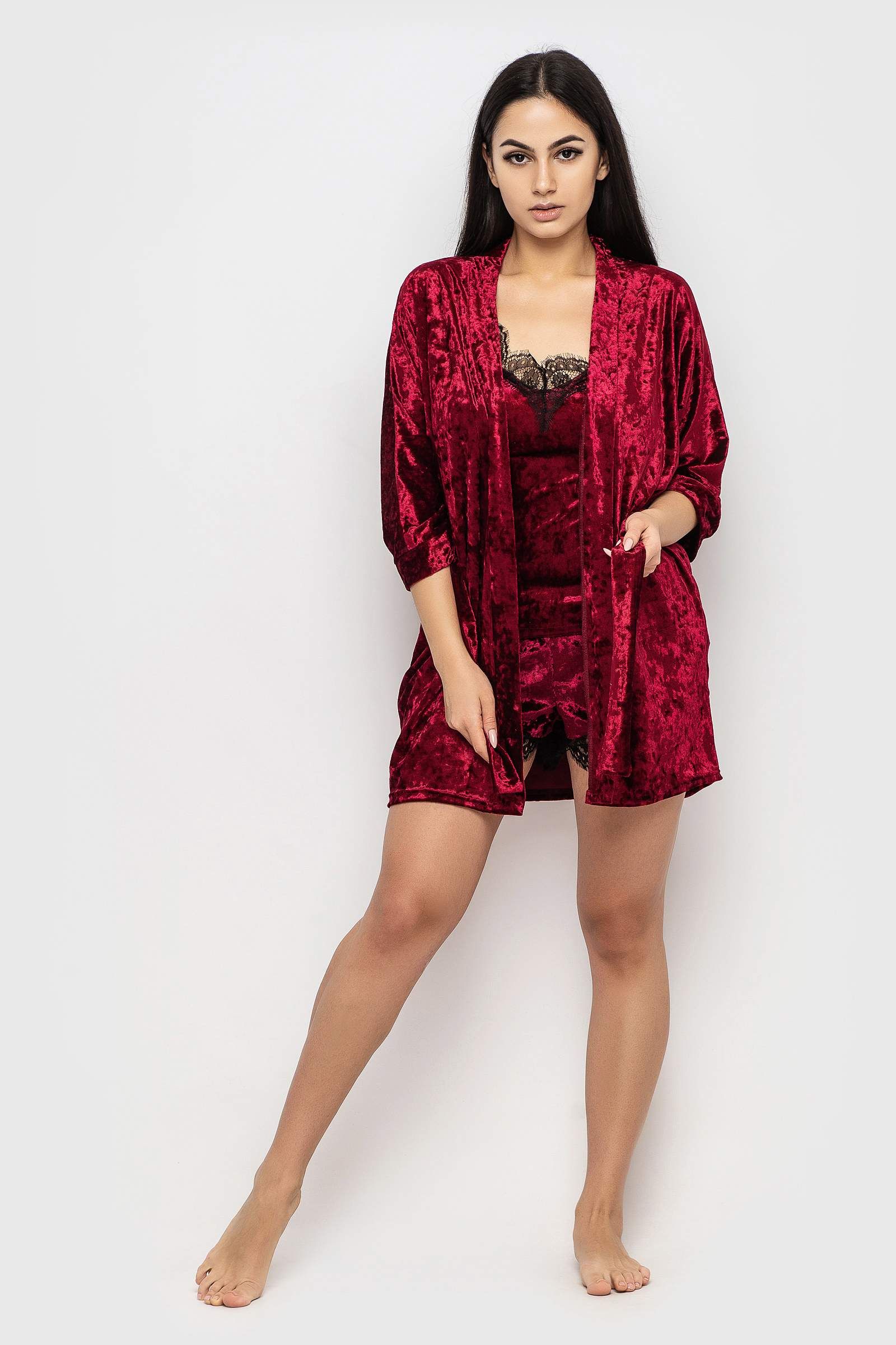 Халат Крісті Ghazel 17111-80/8 Бордовий 50 (1008451) — купить на EVA.UA ...