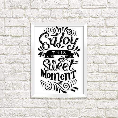 Постер в рамке Enjoy this sweet moment 15x21 см (WMT5_18S004_WH ...