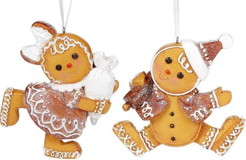 Набір 6 декоративних підвісних фігурок Пряникові чоловічки 10 см BonaDi (1015724) — купити на ...