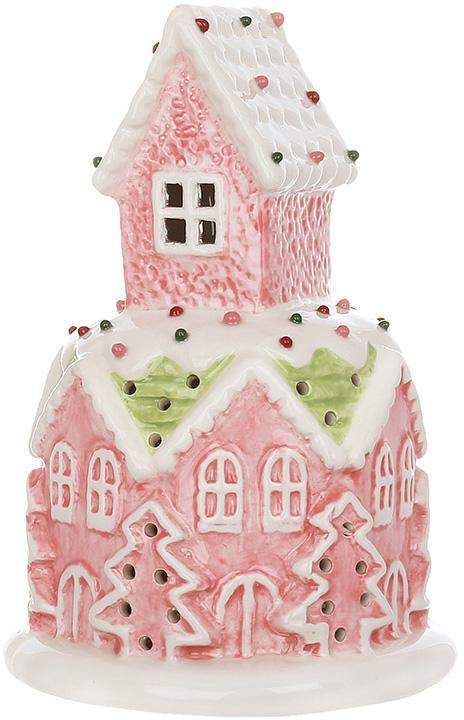 Декоративный Зефирный Домик 17см с LED-подсветкой розовый BonaDi Tableware souvenirs (1015744 ...