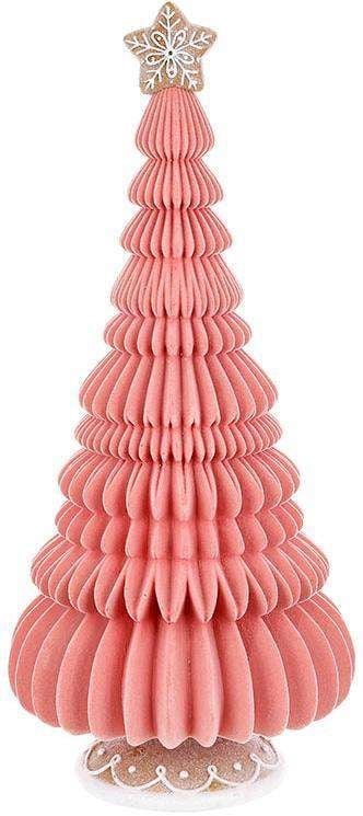 Декоративна фігура Зефірно-Прянична Ялинка 53 см із флоковим напиленням рожевий BonaDi (1016522 ...