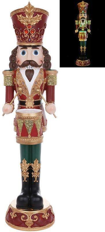 Фігура декоративна Лускунчик з LED-підсвіткою мундиру 92 см бордо BonaDi (1016531) — купити на ...