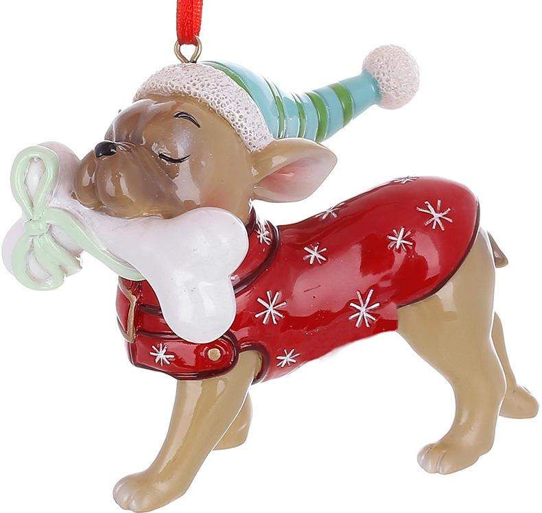 Ялинкова іграшка BonaDi Bulldog in a suit 10х6х7 см Різнокольоровий DP232145 (1023020) — купити ...