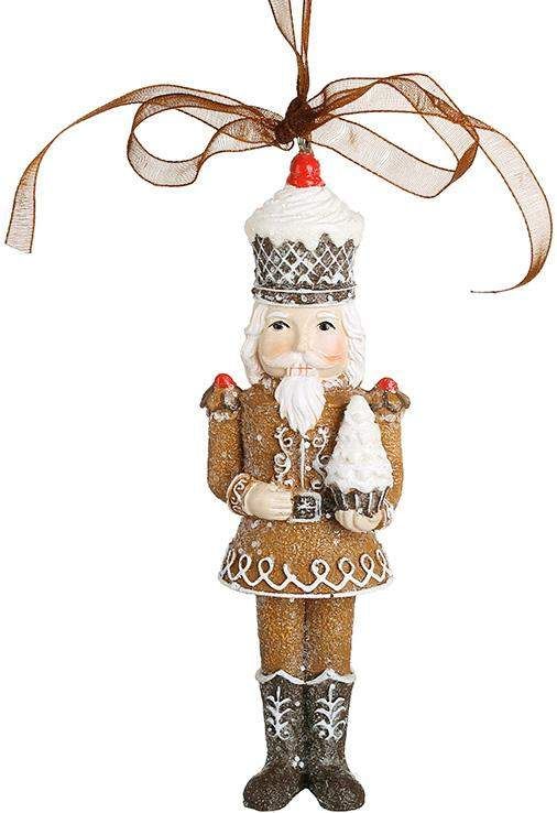 Ялинкові іграшки набір BonaDi Gingerbread Nutcracker 4х2.2х12 см Різнокольоровий 12 шт DP232304 ...