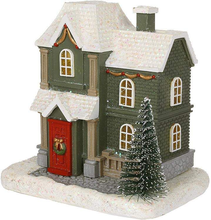 Світлодіодна статуетка New Year's house 11.5х8 см Різнокольоровий BonaDi DP232294 (1023816 ...