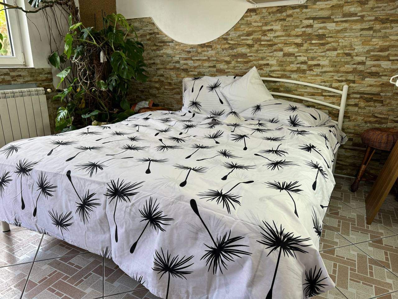 Комплект постільної білизни Кульбаби. Білий двоспальний 200х220 см Бязь ...