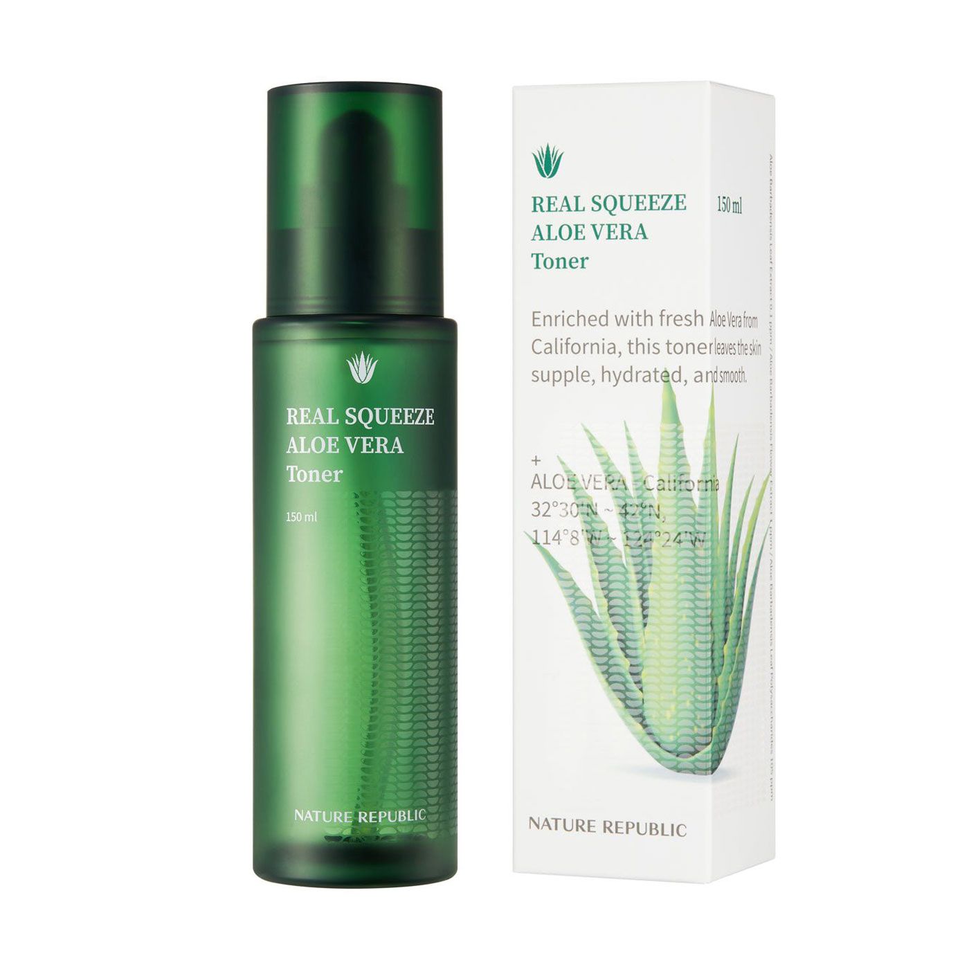 Тонер для лица Nature Republic Real Squeeze Aloe Vera Toner, 150 мл ...