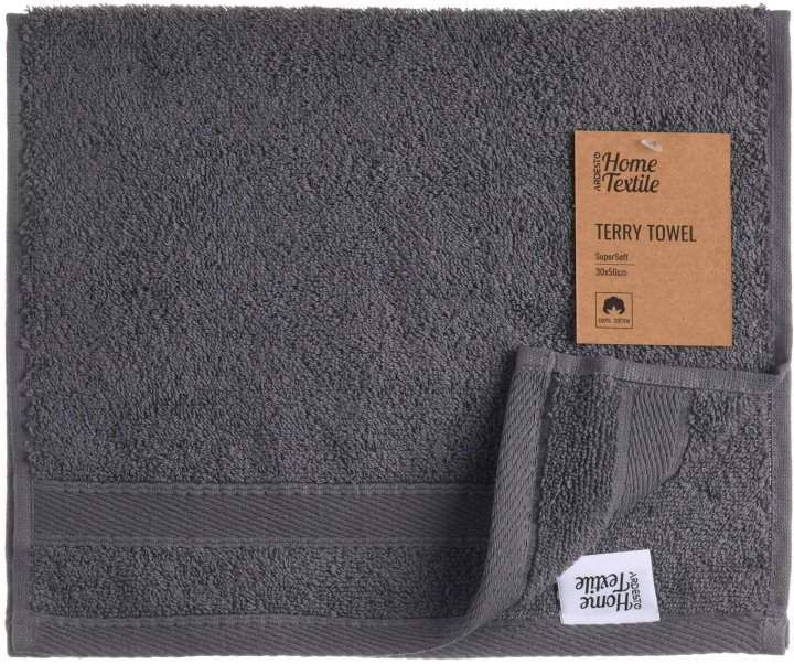 Рушник махровий Ardesto SuperSoft 30х50 см Графіт (ART2230MC) (1029152 ...