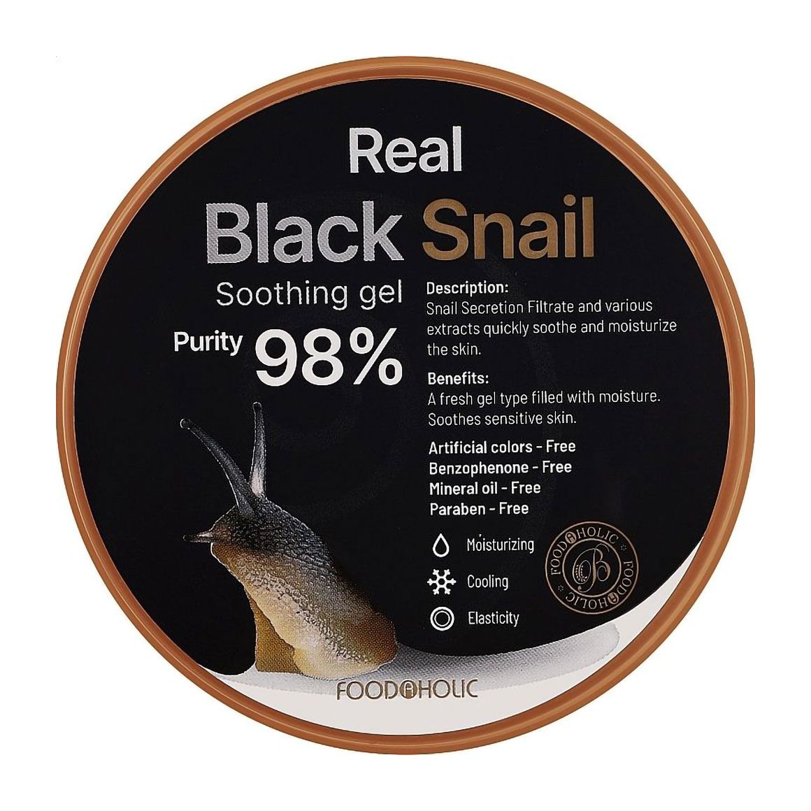 Гель для обличчя та тіла Food A Holic Real Black Snail Soothing Gel з екстрактом муцину чорного ...