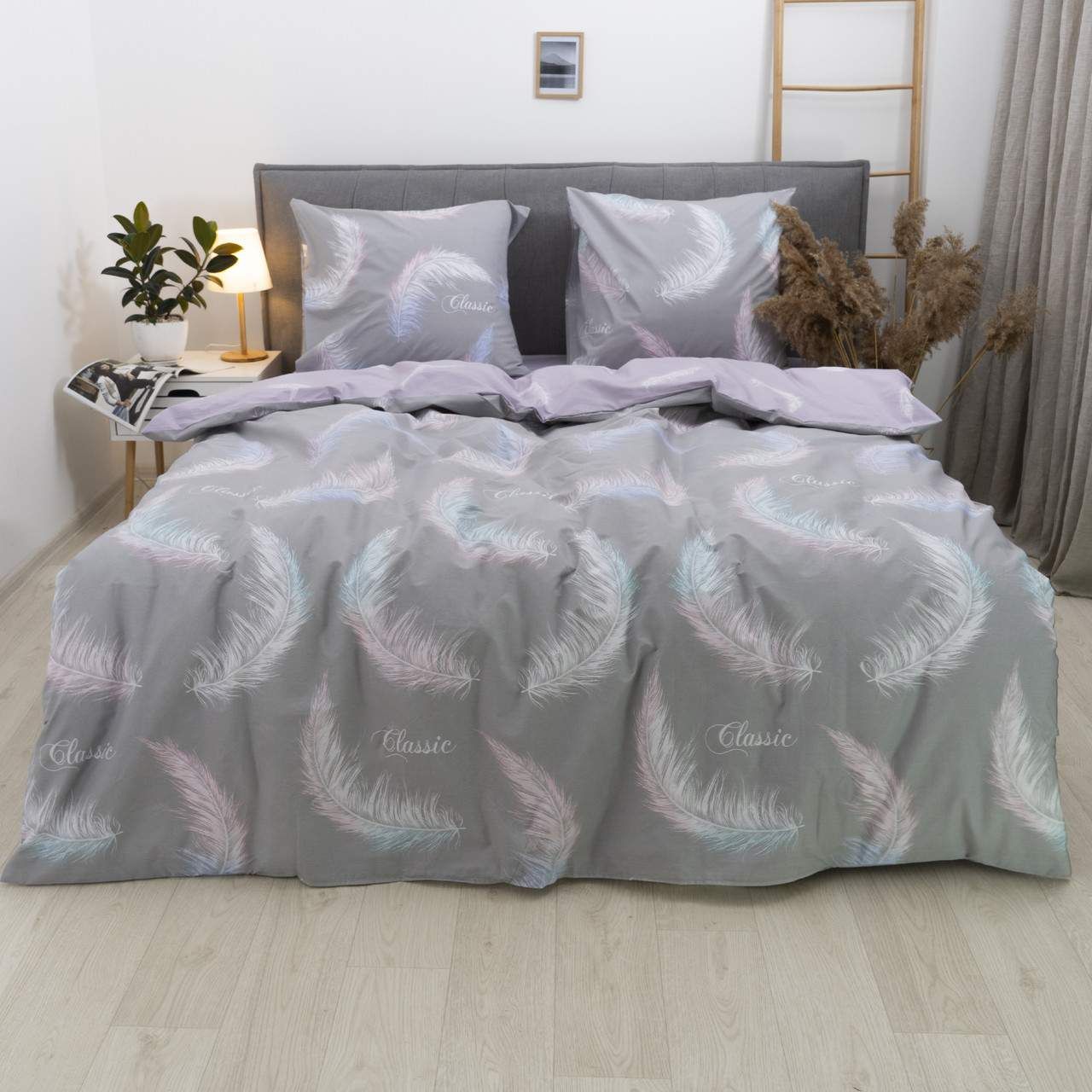 Постельное белье Isleep Viluta ранфорс с простынью на резинке (180x200 ...