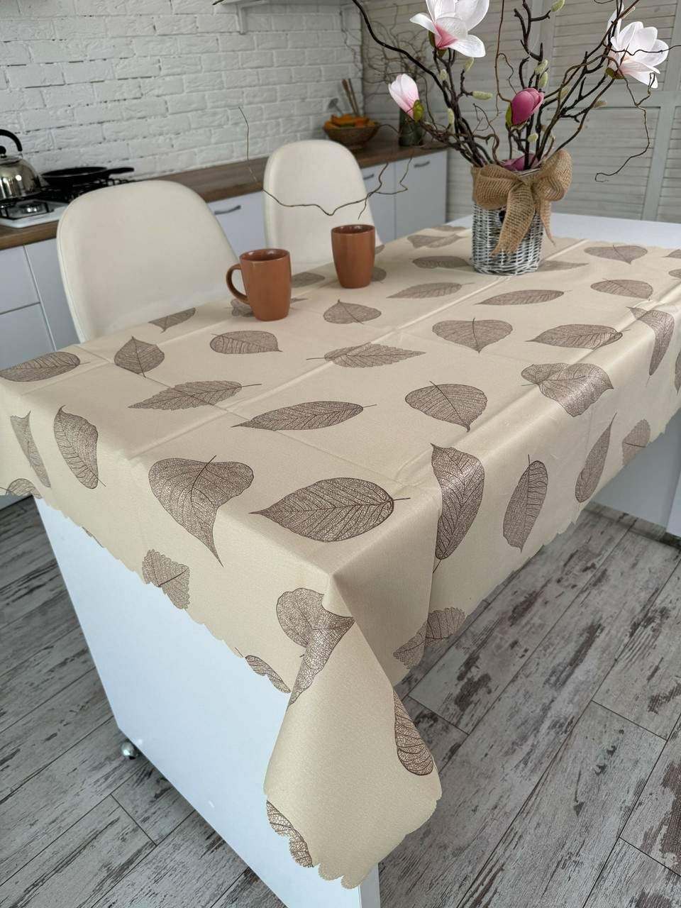 Скатертина вінілова на тканинній основі Жасмін 2587/140/12 (1040558 ...