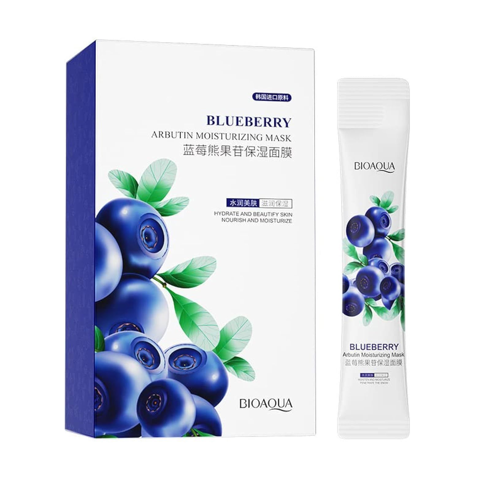 Зволожувальна маска для обличчя Bioaqua Blueberry Arbutin Moisturizing ...
