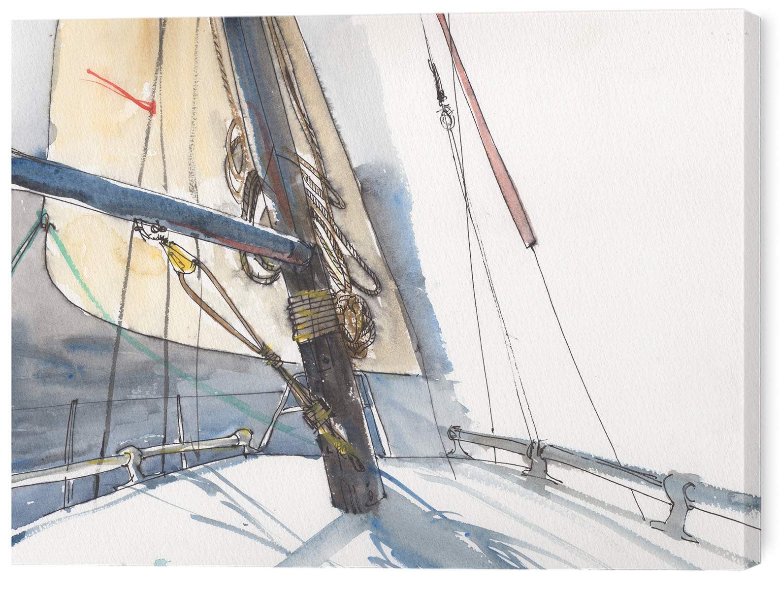 Картина на стену в гостиную / спальню Путешествие под Парусом 75х100 см ...