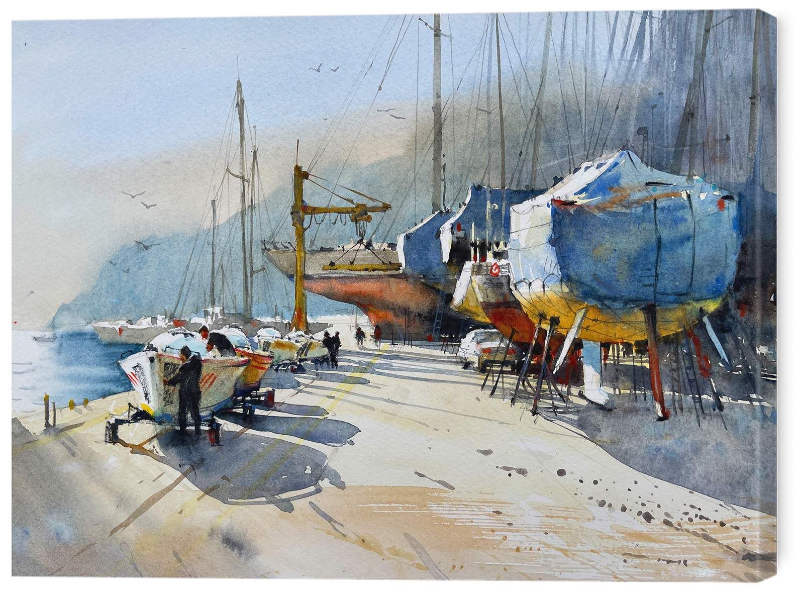 Картина на стіну у вітальню спальню Яхти в Променях Сонця 60х80 см 1052277 — купити на Eva