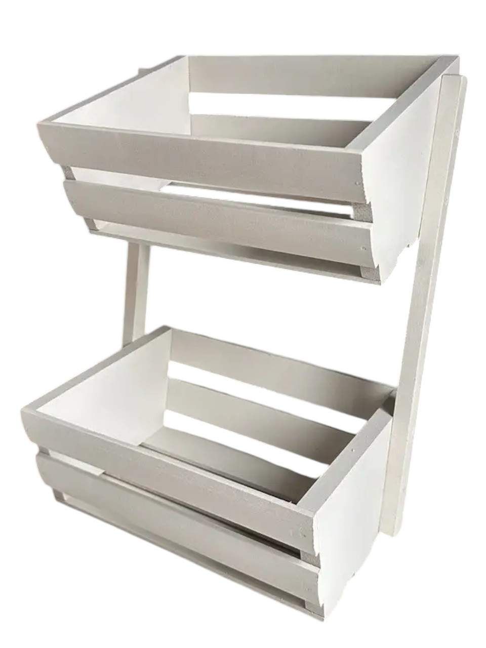 Фруктівниця Органайзер для кухні Цукерниця Деревяний кошик для фруктів Бук Білий 1055778