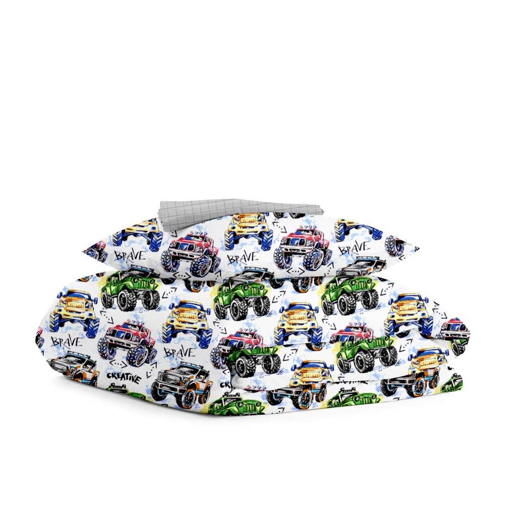 Підліткова постільна білизна BRAVE CARS COSAS сірий 155х215 см (1061156 ...