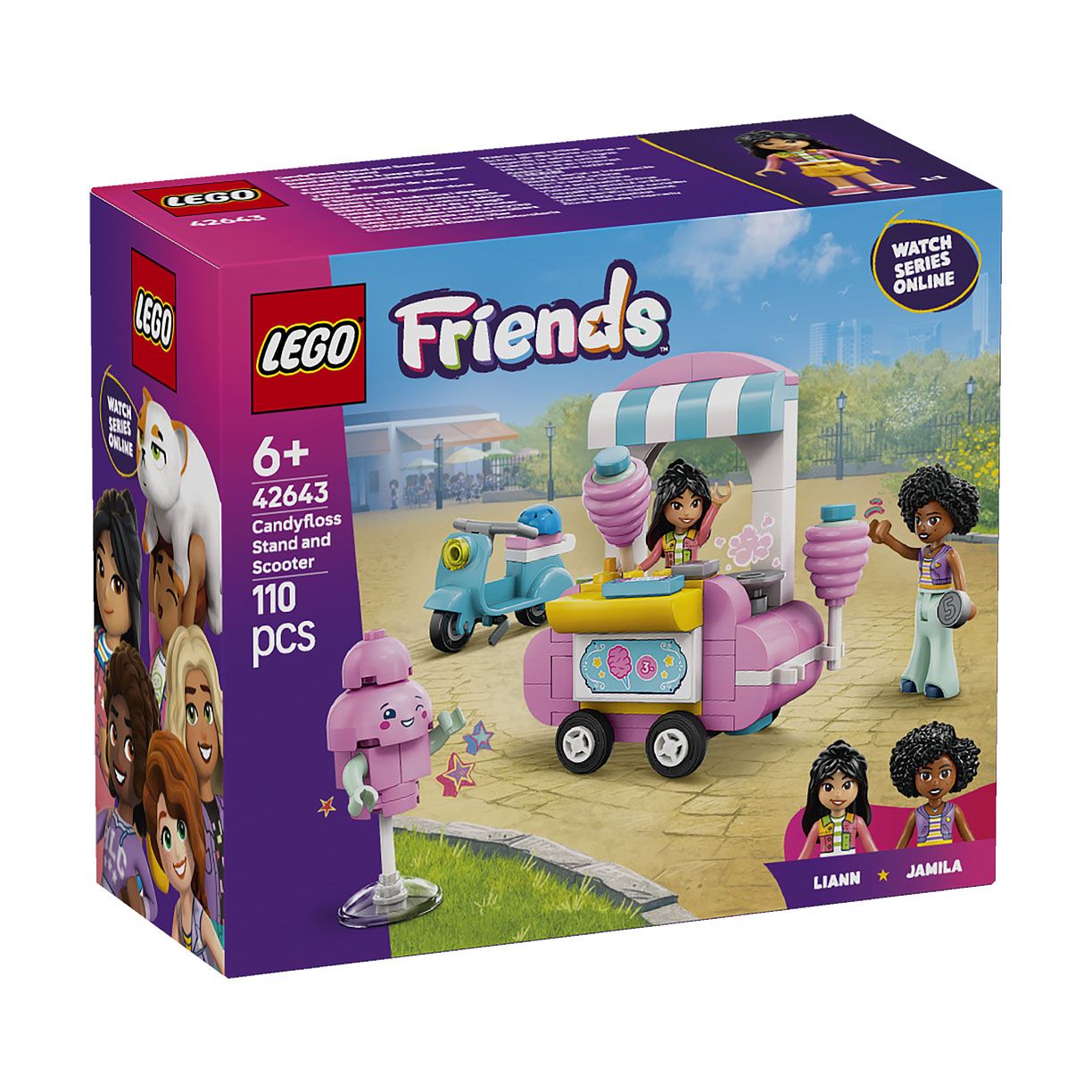 Конструктор LEGO Friends Ятка со сладкой ватой и скутер, 110 деталей ...