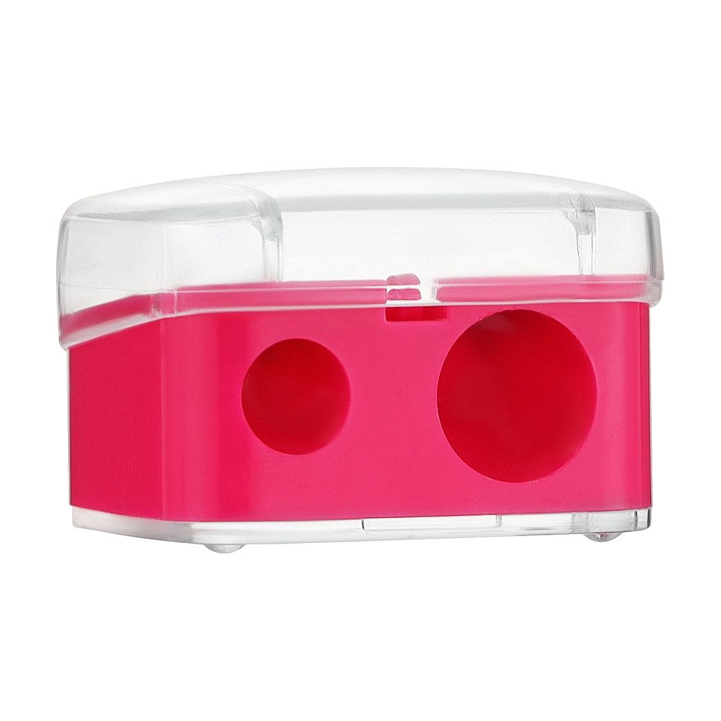 Стругачка для косметичних олівців Bless Beauty подвійна, фуксія ...