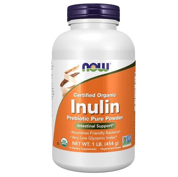 Фруктоолігосахариди NOW Foods Inulin Powder Organic 454 g /162 servings ...