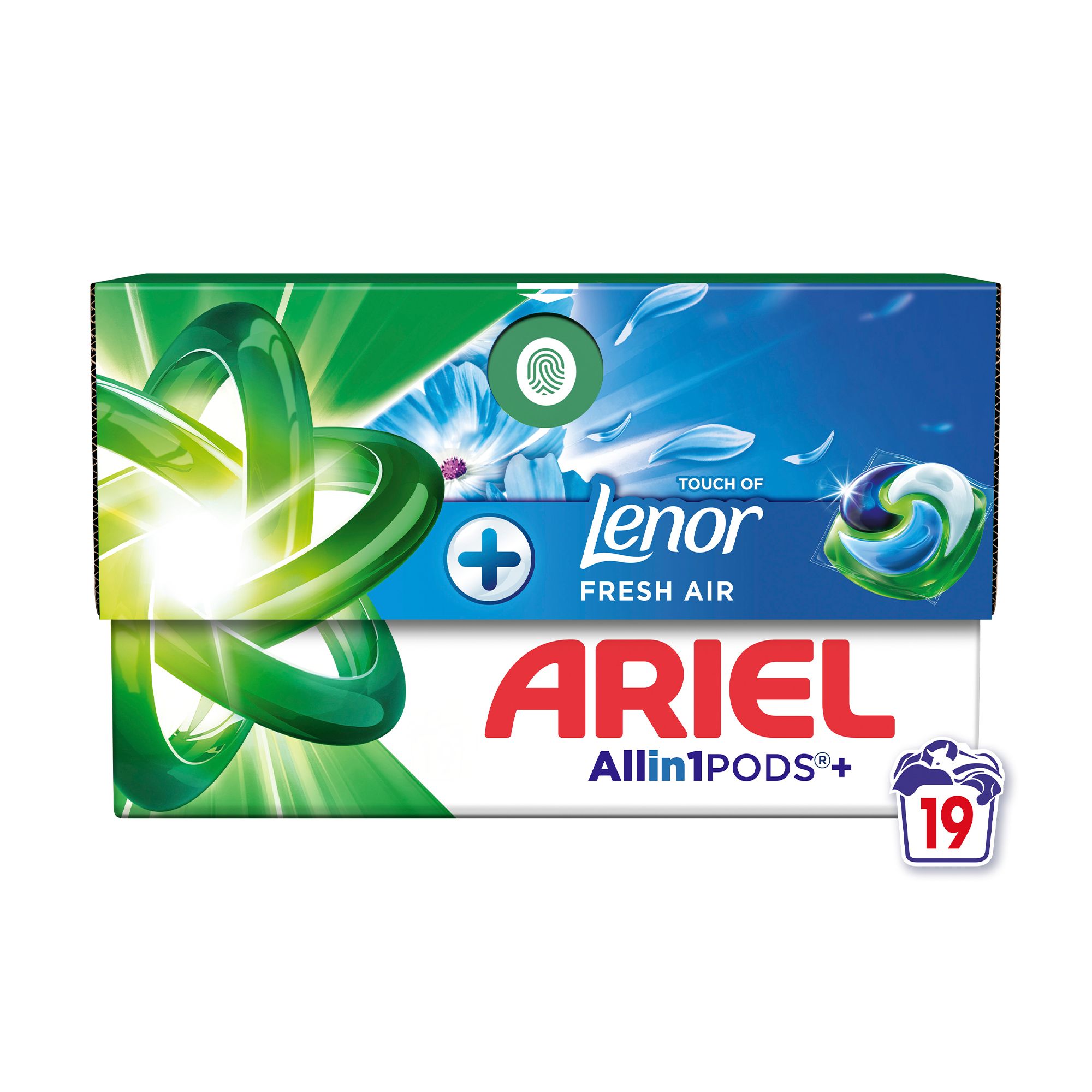 Капсулы для стирки ARIEL Pods+ All-in-1 Touch Of Lenor Fresh Air, 19 ...