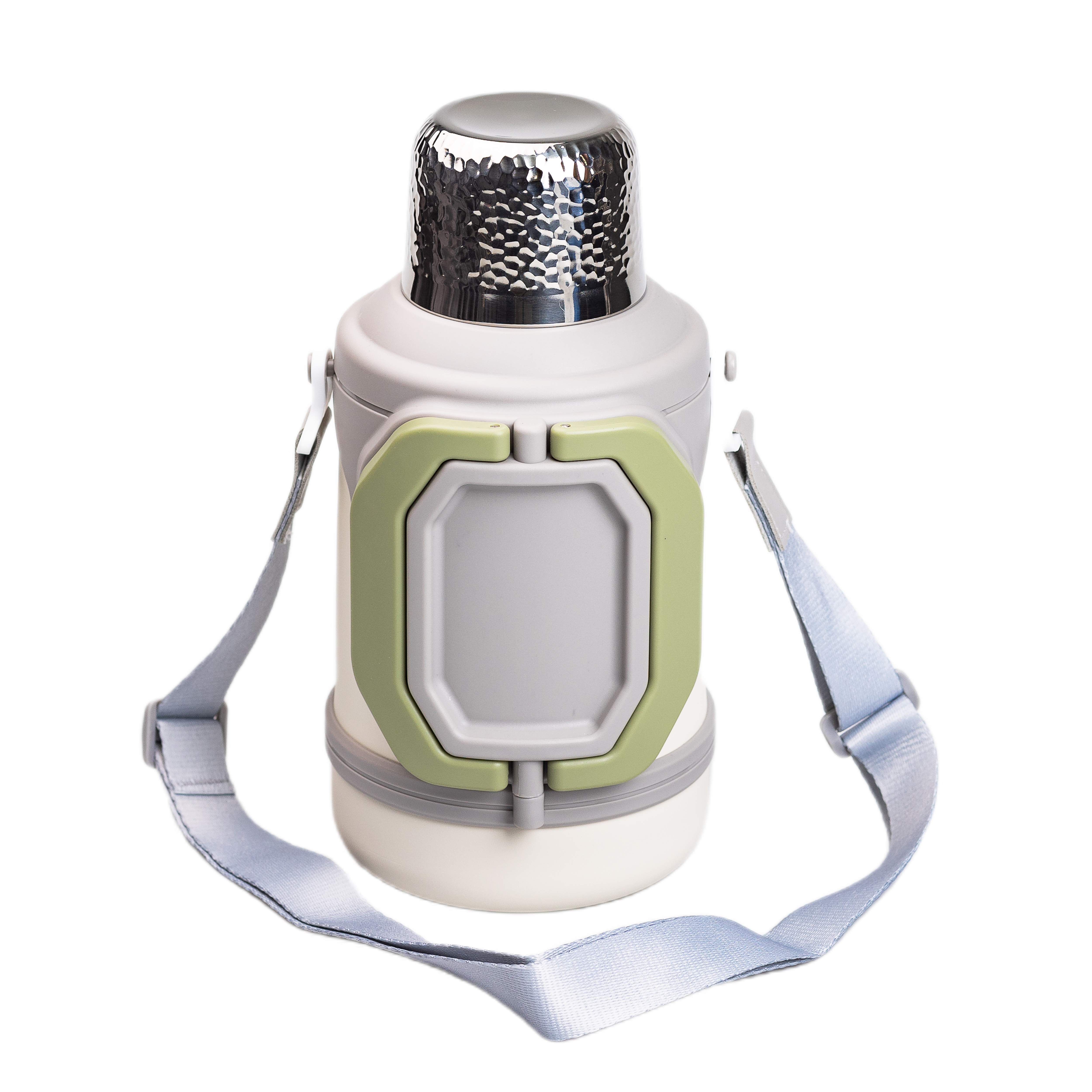 Термос походный Vacuum Cup 1,5 л с флип крышкой и складными ручками ...