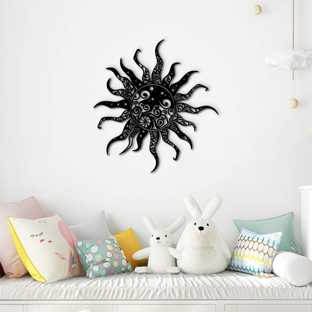 Декоративне панно з дерева Woodyard Сучасна картина для інтер'єру Сонце ...