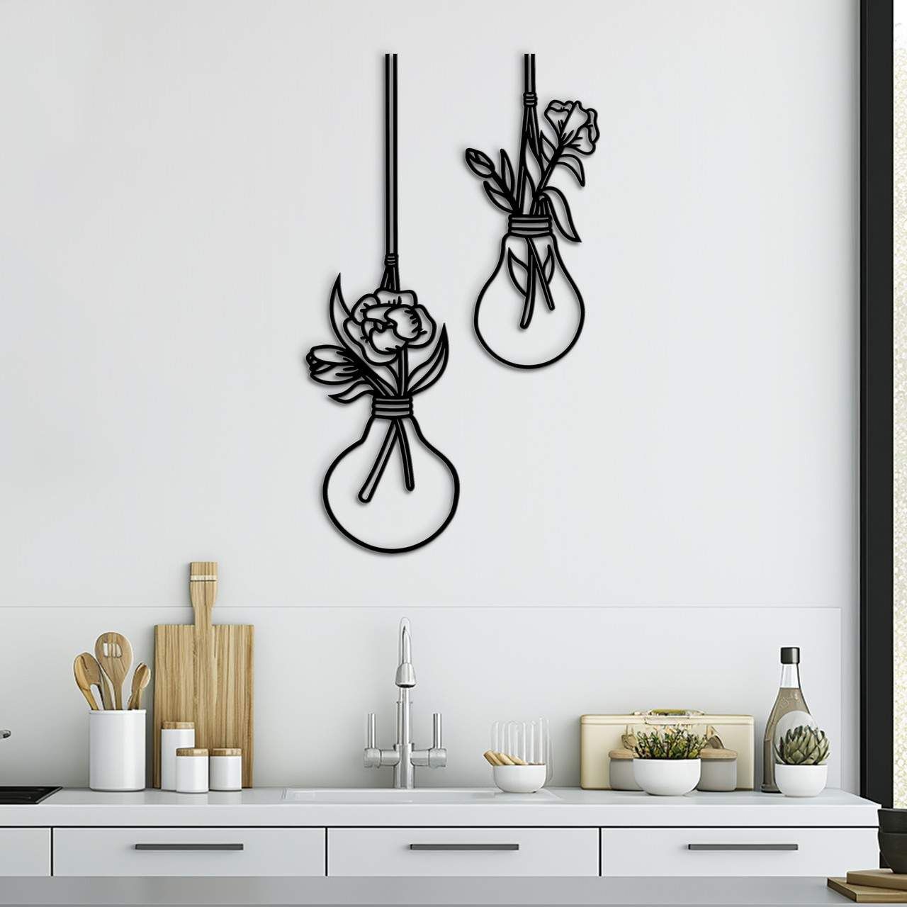 Декоративне панно з дерева Woodyard настінний декор для дому Світло в Душі стильний лофт 50x28