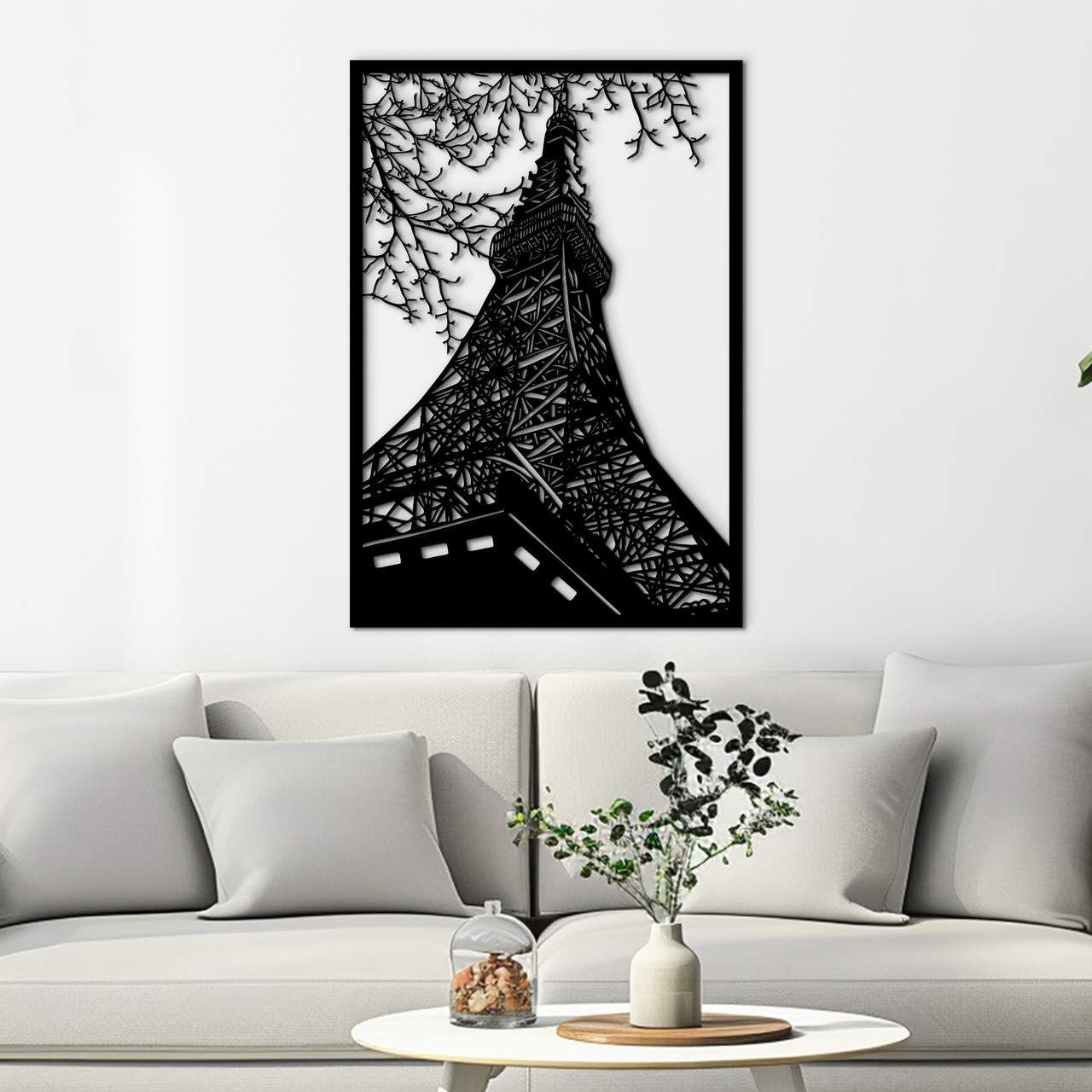 Сучасна картина для інтерєру Woodyard деревяний декор стін Ейфелева Вежа в Франції декоративне