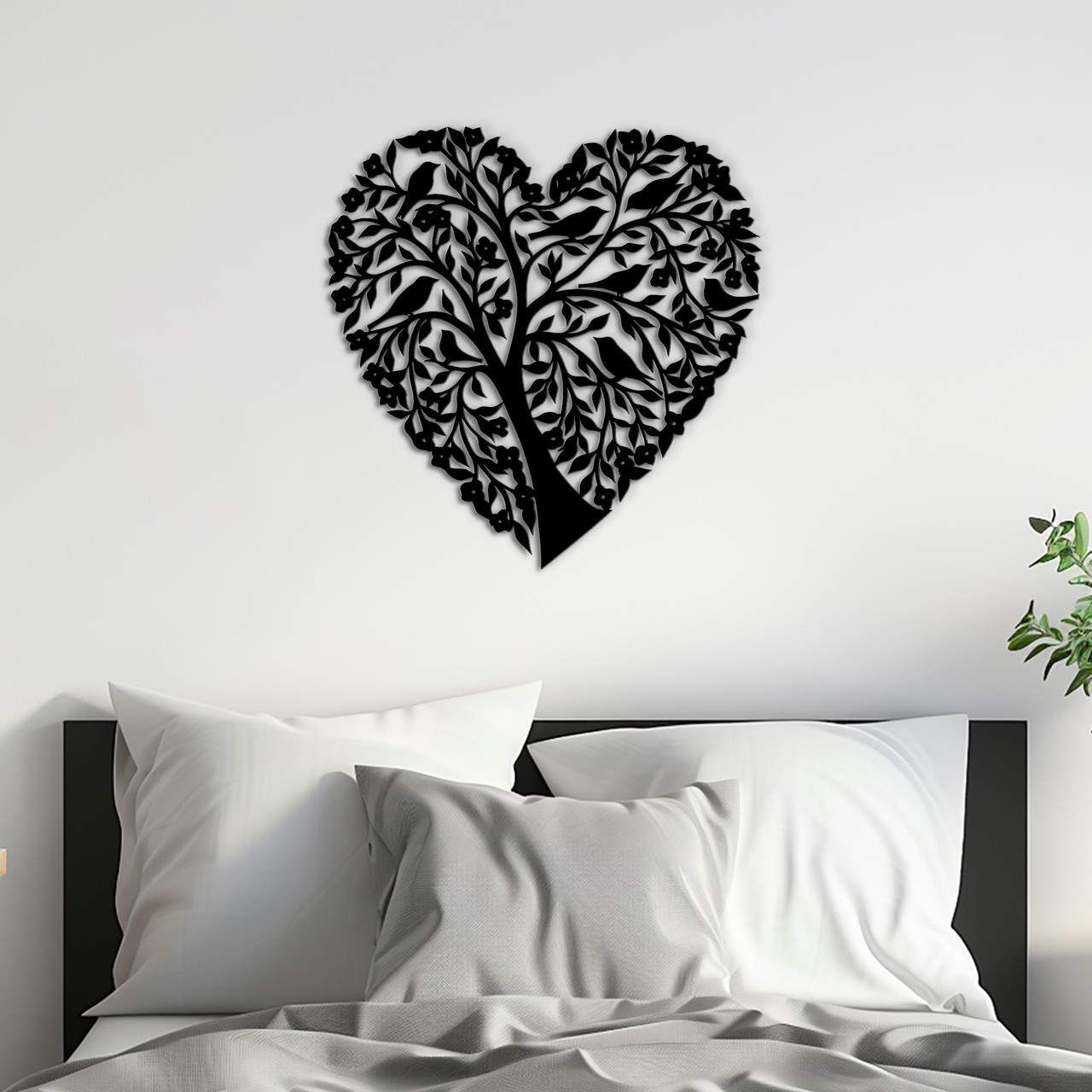 Декоративне панно з дерева Woodyard деревяна картина на стіну Дерево Серце Єднання стильний