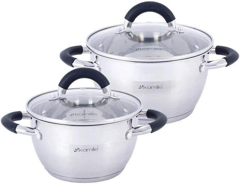 Набор 2 кастрюли Marsaili с силиконовыми ручками Ø16х10 см, Ø18х11 см ...