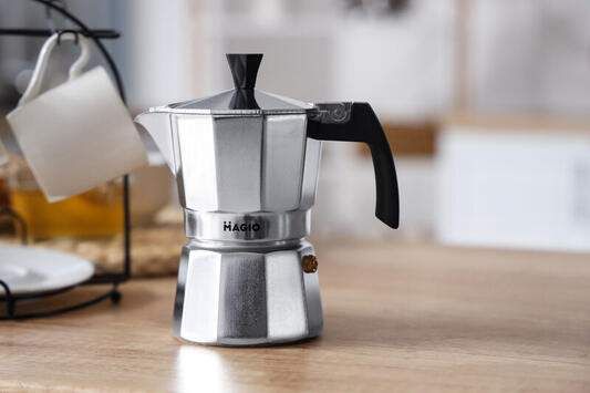 Гейзерна кавоварка MAGIO MG-1003 9 порції/450 мл/алюмінієвий корпус (1108809) — купити на EVA.UA ...