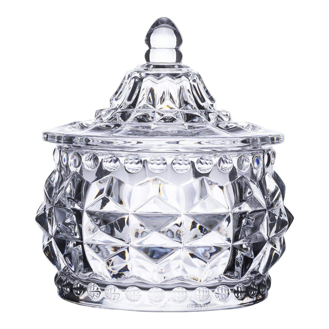 Цукерниця скляна з кришкою кругла Ø 8 см Hp Yh 3 1112895 — купити на Eva Ua — ціна 119 грн