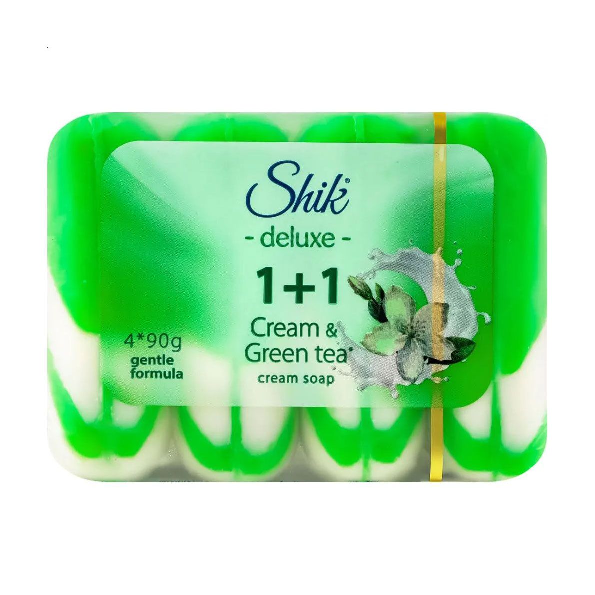 Крем-мило тверде Shik Deluxe 1 + 1 Cream Soap Крем та зелений чай, 4*90 ...