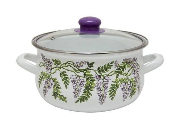 Каструля Infinity Аркадія циліндрична з н/ж окантовкою і скляною ...