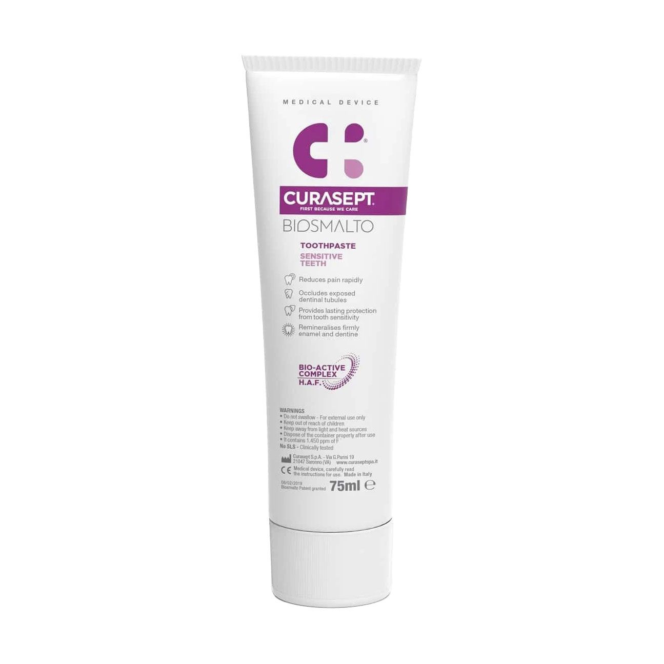 Зубна паста Curasept Biosmalto Sensitive Teeth Toothpaste для чутливих ...