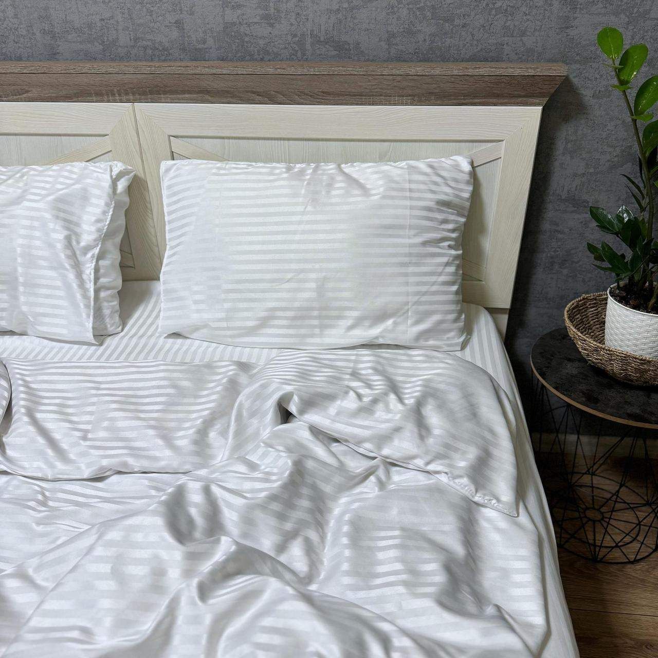 Постільна білизна Однотонний білий простирадло резинка 200х160х20 євро ...