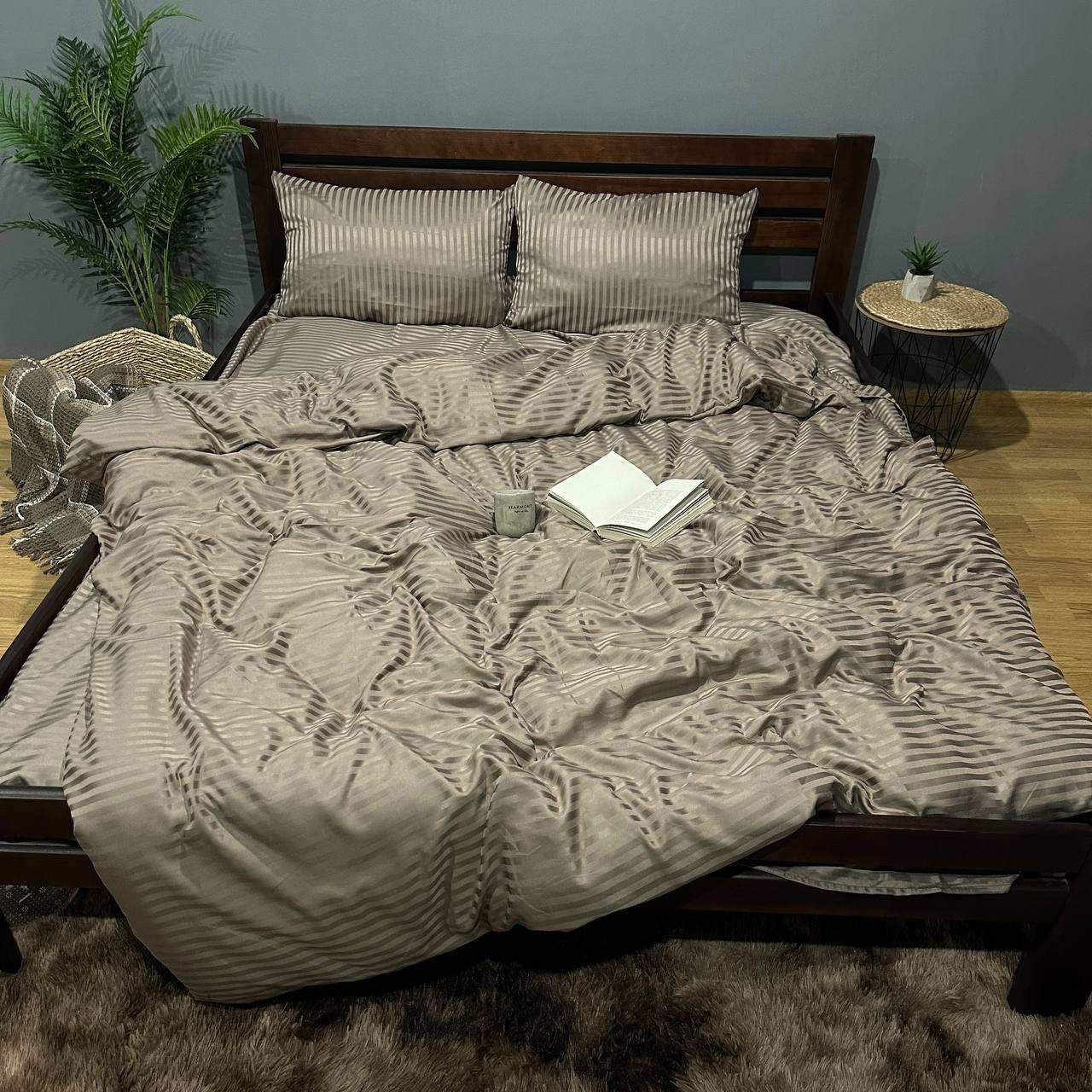 Постільна білизна Кава з молоком простирадло резинка 200х160 євро 200 х ...