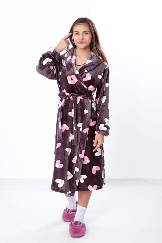 Халат для дівчинки Носи своє 164 Коричневий (p-12380-183295) (1145650 ...