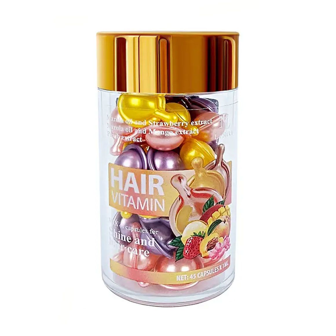 Микс из капсул LeNika Hair Vitamin для блеска и ухода за волосами, 45*1 ...