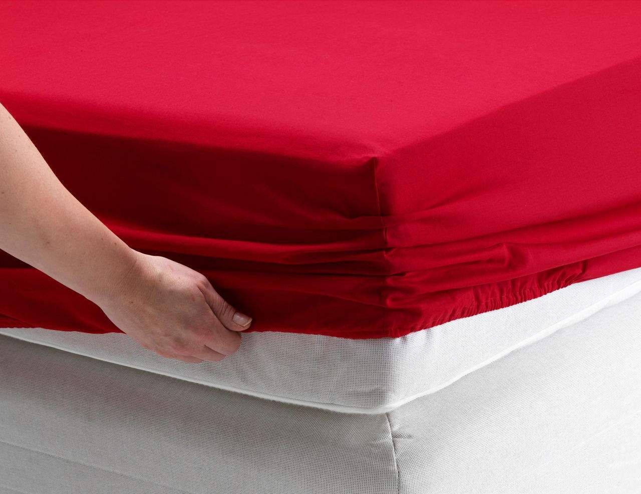 Простынь на резинке МІ0004 (80х190х20) Еней-Плюс Красный (145220 ...