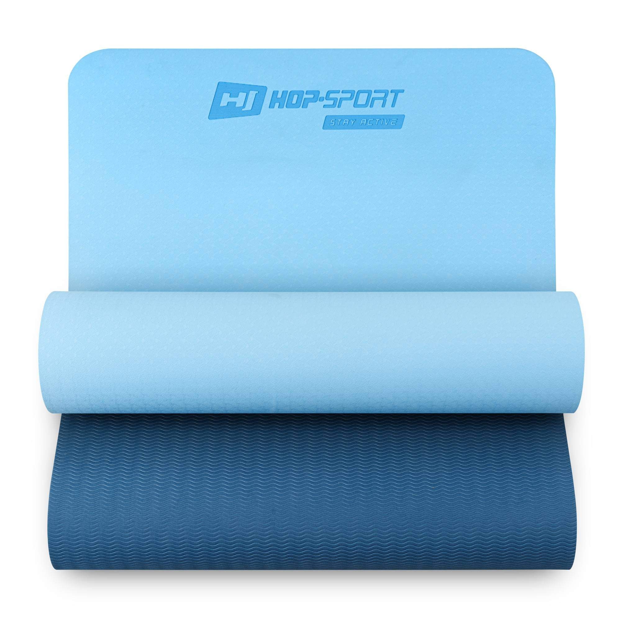 Килимок для фітнесу TPE 0,6см HS-T006GM синьо-голубий (1154072 ...