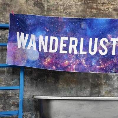 Рушник великий, з принтом Wanderlust. 150х70 см Presentville ...