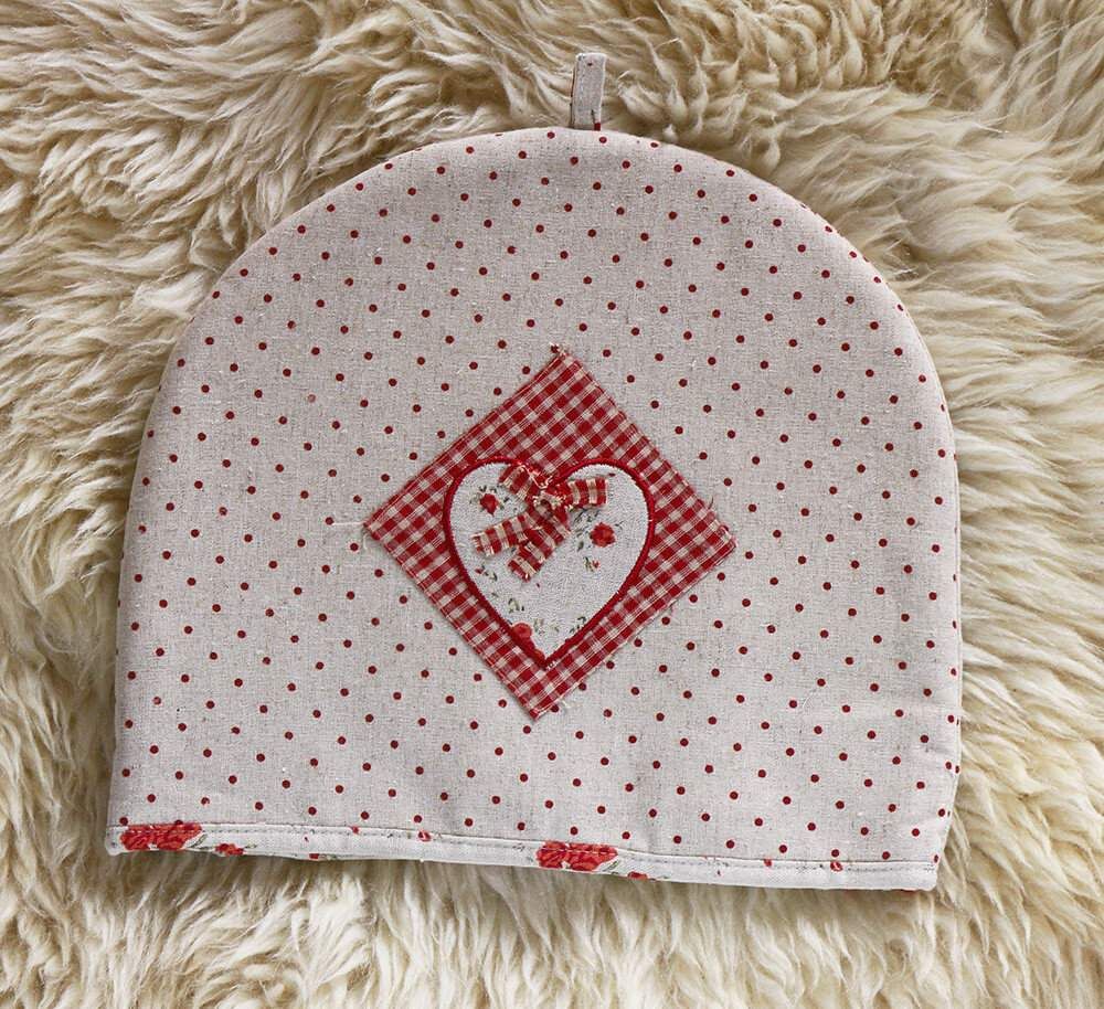 Накидка для чайника червона-Серце Гранд Презент 204208 (1158726 ...