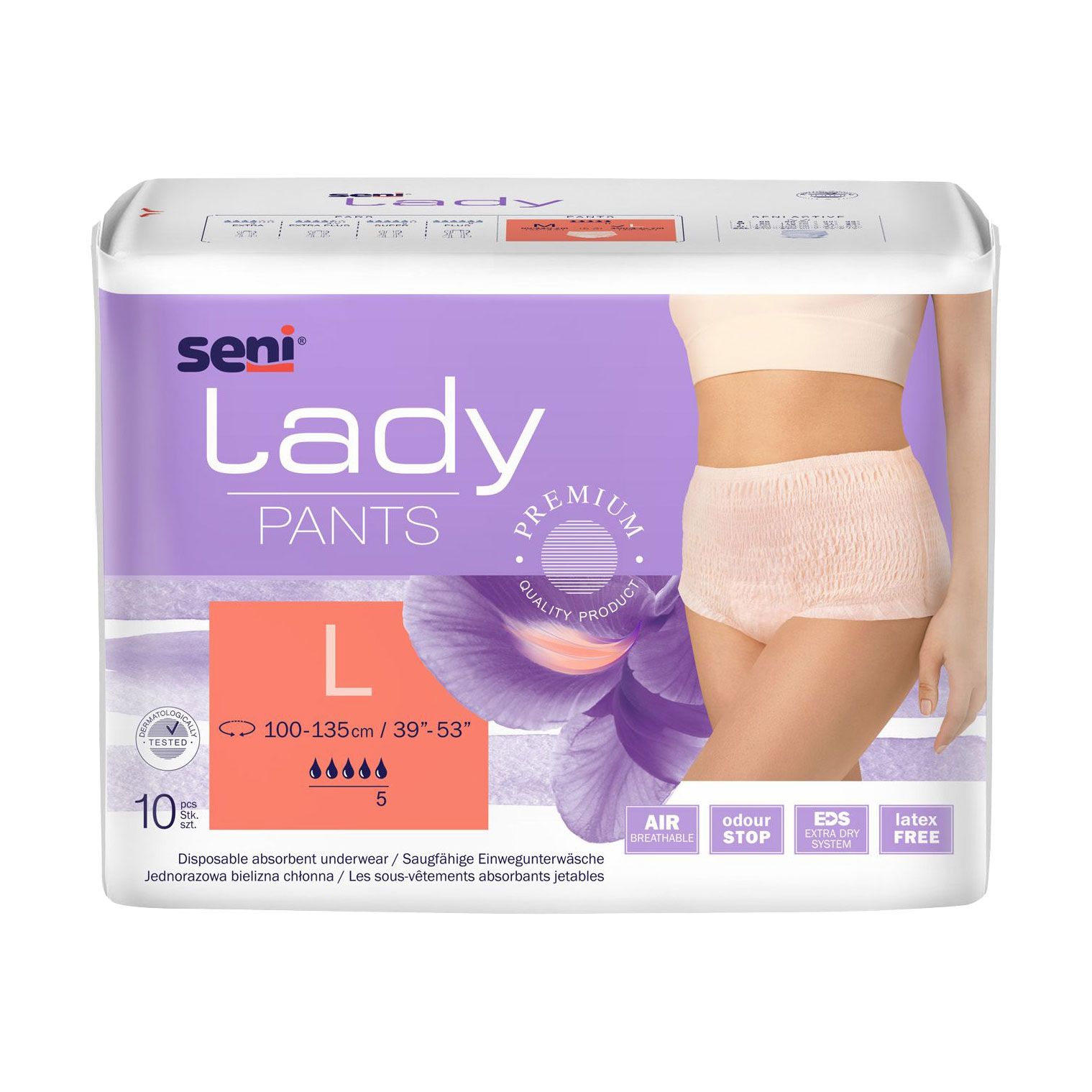 Підгузки-труси для дорослих Seni Lady Pants жіночі, розмір L, 10 шт — купити на EVA.UA