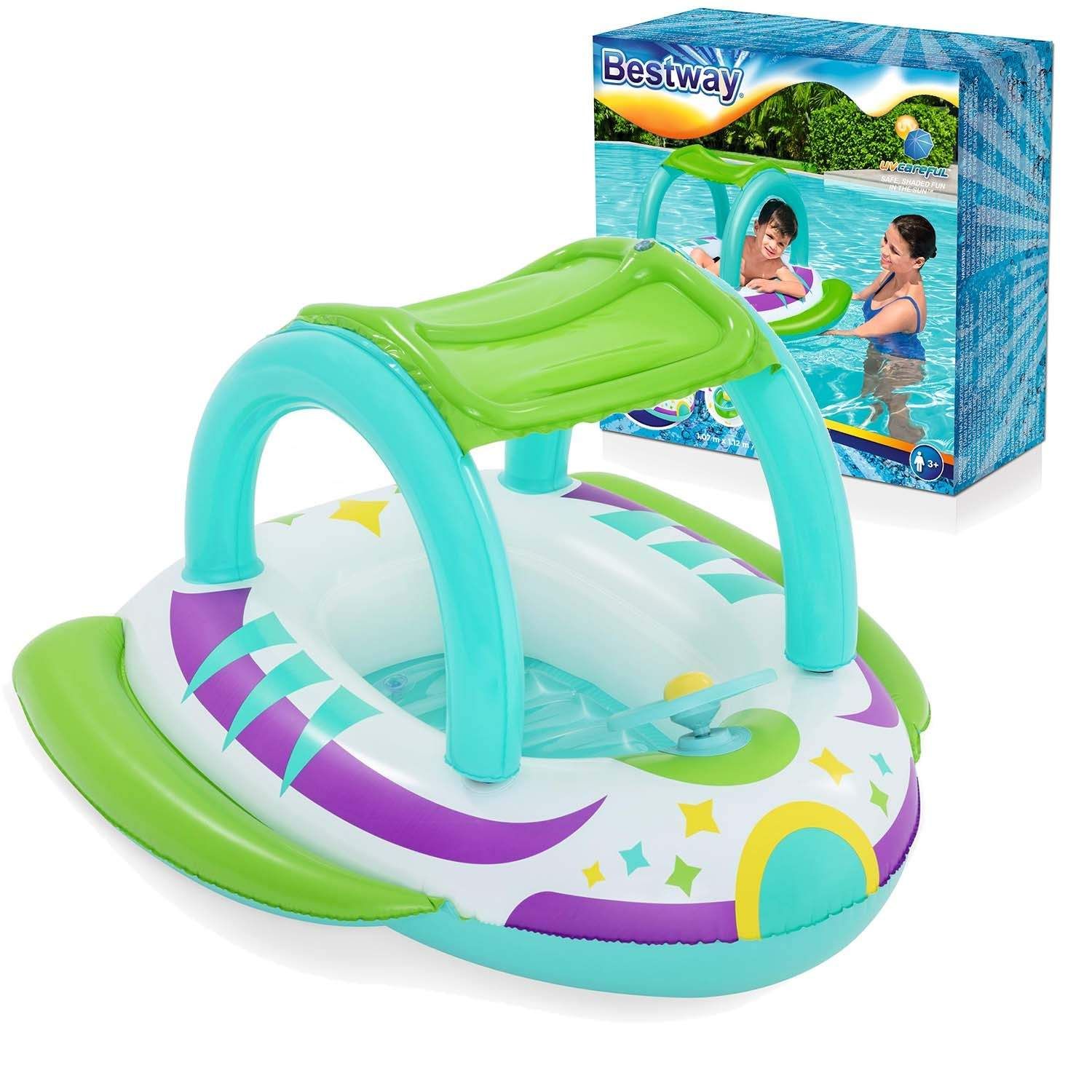 Пліт надувний пляжний з навісом Bestway 34149, 107 x 112 см (1168644) — купить на EVA.UA — цена ...